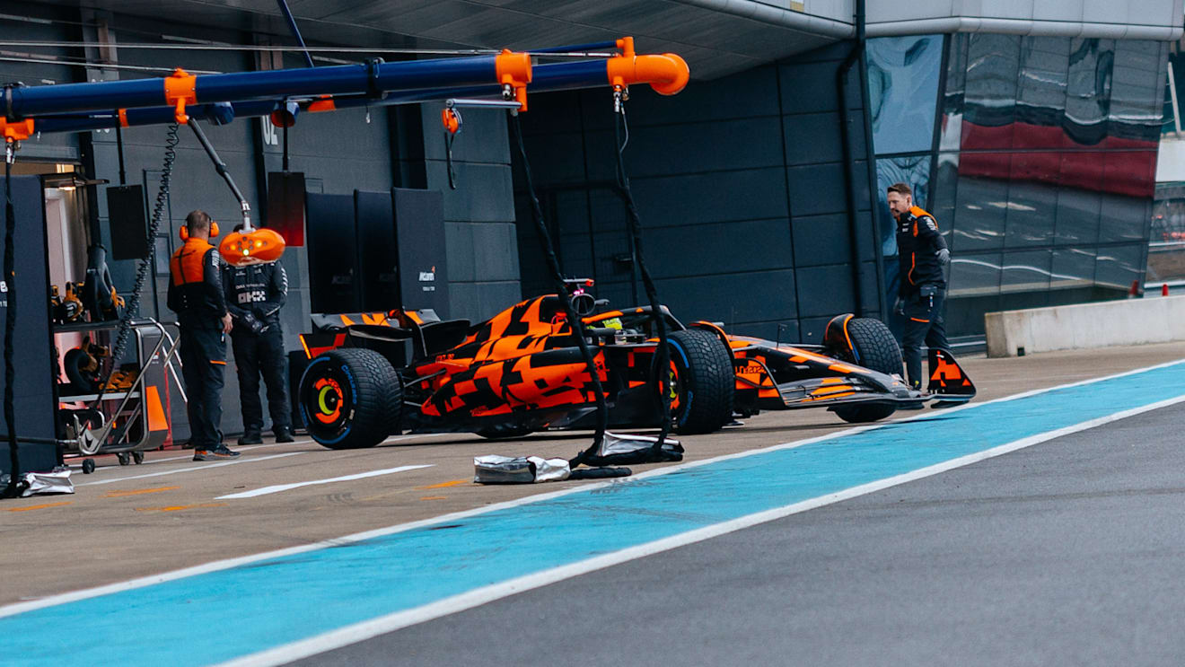 GALLERY: McLaren's 2025 car makes track debut during filming day at Silverstone | Formula 1®